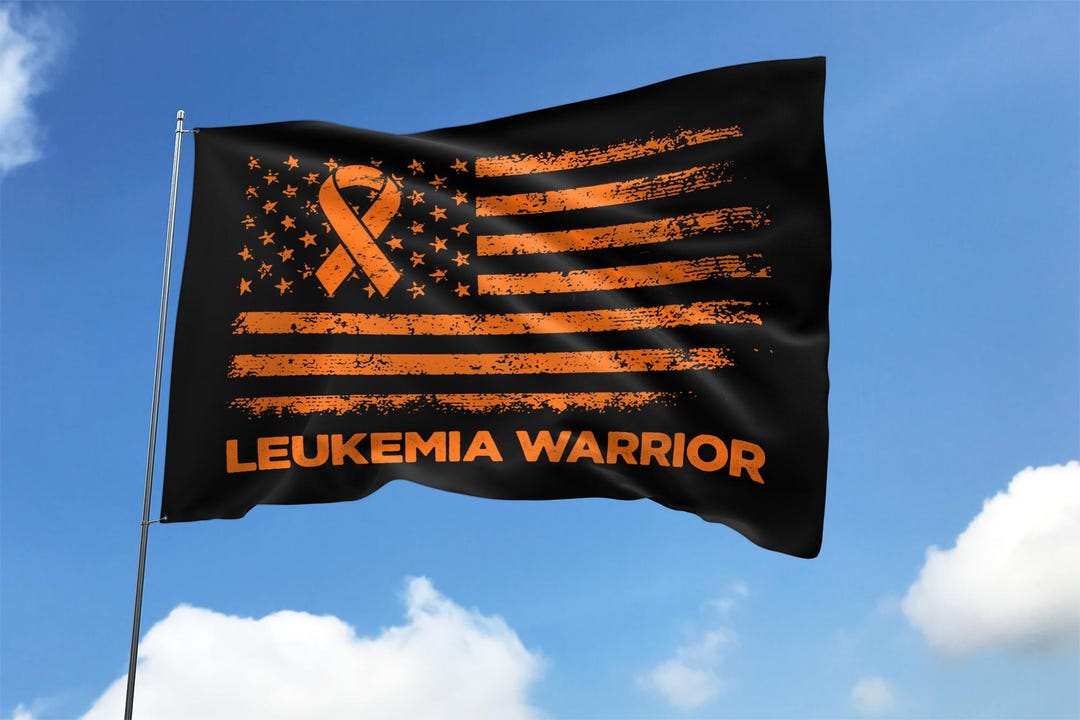 Leukemia Cancer Awareness Flag/leukemia Garden Flag/orange Ribbon ...