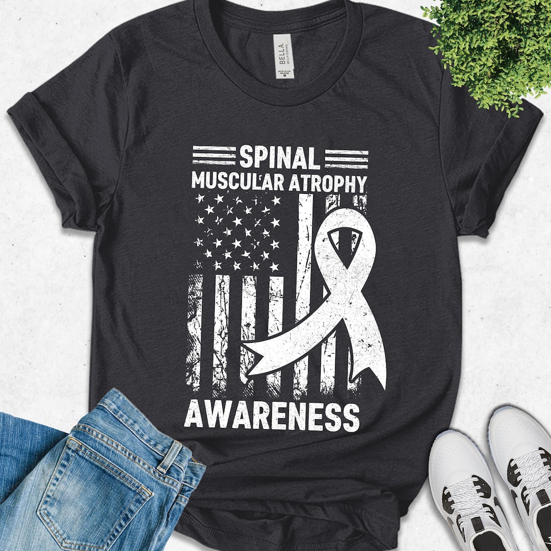 Spinal Muscular Atrophy Shirt, I Support Finding A Cure Awareness Ivory ...