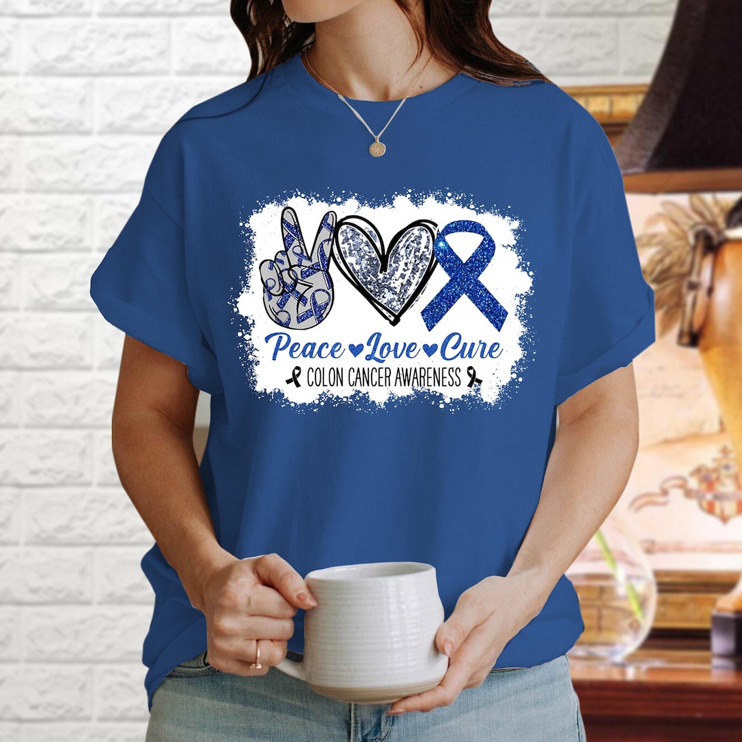 Colon Cancer Warrior Shirt/leopard Print Shirt/ribbon Messy Bun Colon ...