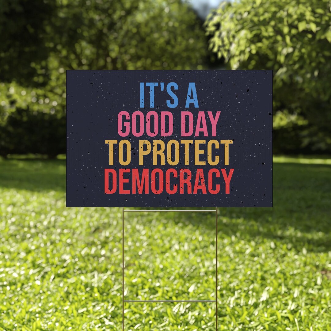Protect Democracy Yard Sign With H Stake,womens Rights,political ...