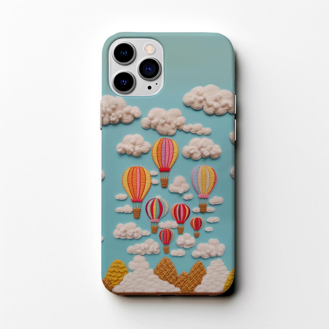 99 Luftballons and Fluffy White Clouds Phone Case | Dreamy Spring Faux ...