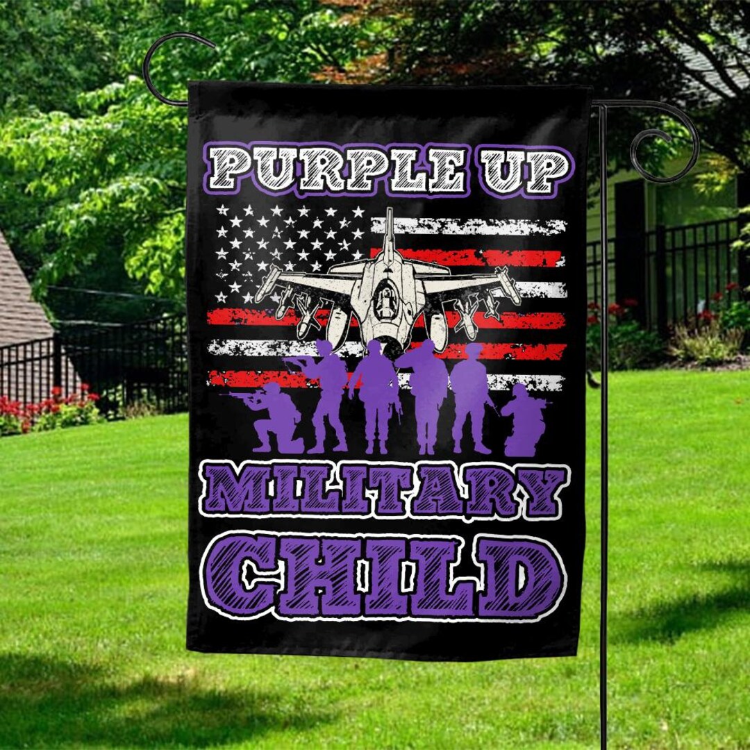 Purple up Military Child Garden Flag,purple up Garden Flag,purple up ...