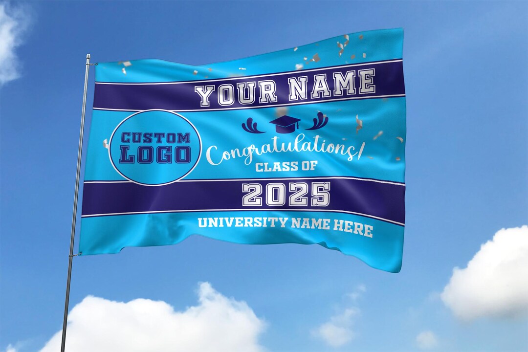 Custom Graduation House Flag, Graduate Yard Sign, College Grad Flag ...