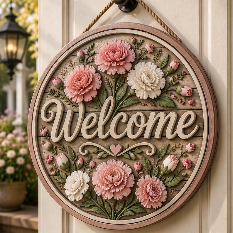 Birth Flower Collection Sign, Personalized Floral Name Board, Month ...