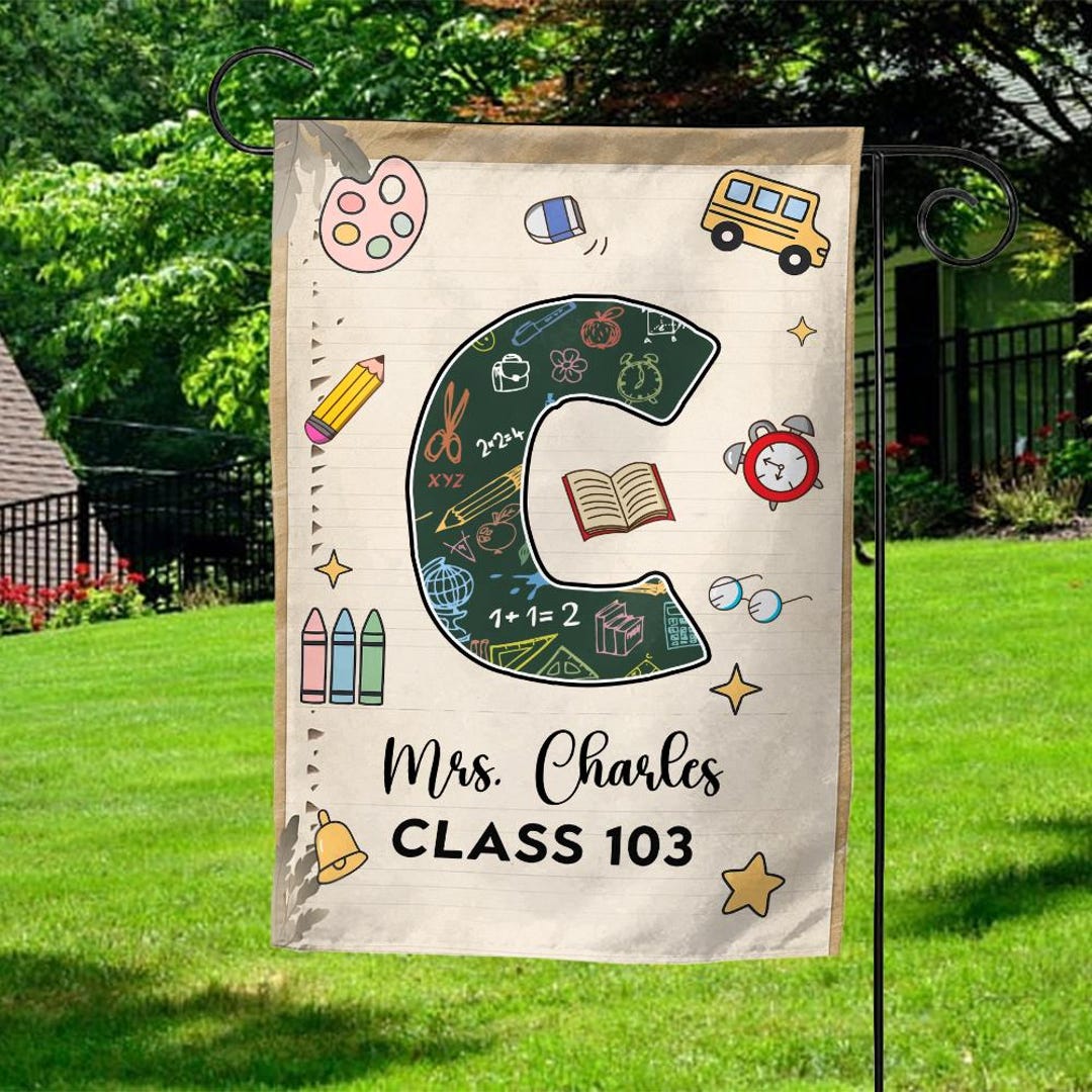 Welcome Back to School Garden Flag – Teacher Yard Sign, Classroom ...
