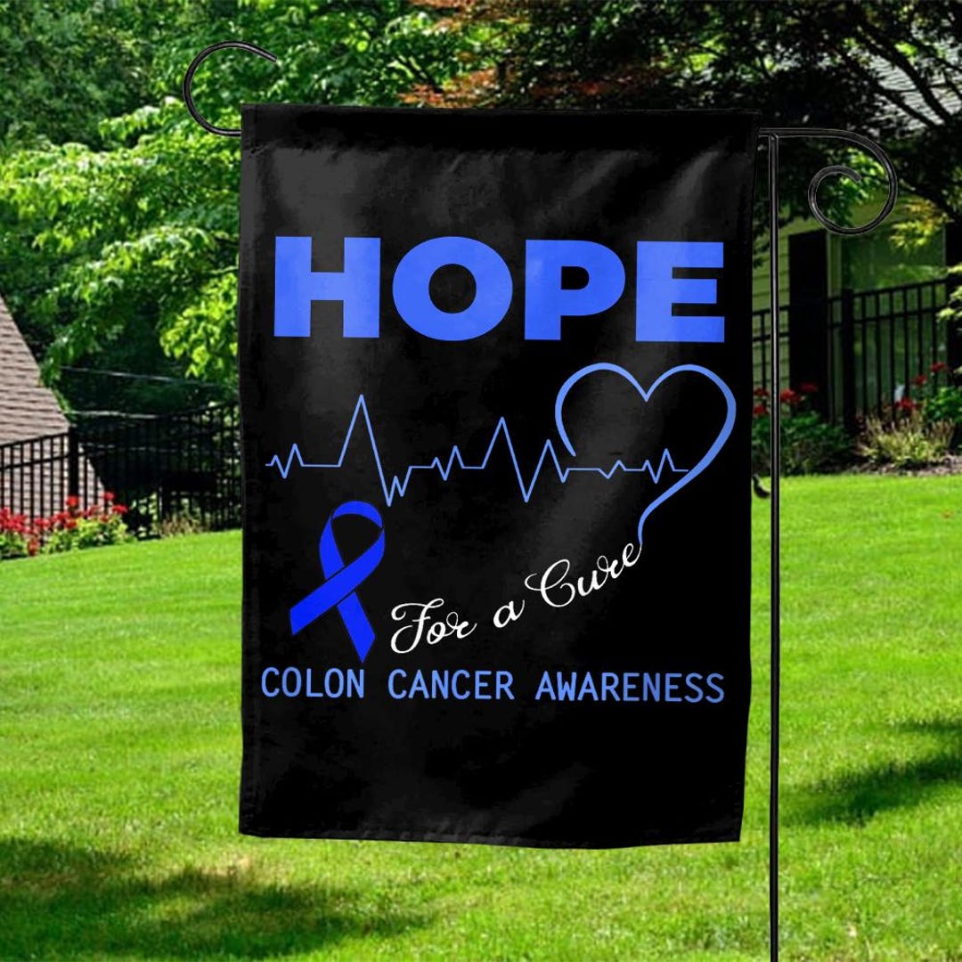 HOPE for a Cure Colon Cancer Garden Flag, DOUBLE-SIDED Diabetes Flag ...