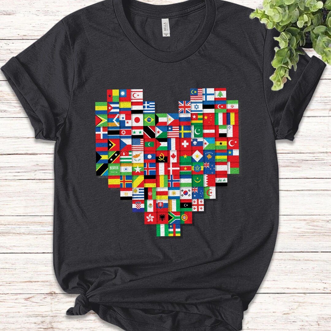 Flags of the Coutries Shirt, Flags Feart Sshirt, Flags Trendy Shỉt ...