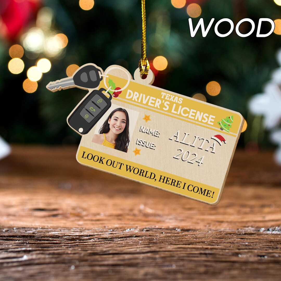 New Driver Ornament 2025, Personalized Photo Drivers License, Gift for ...