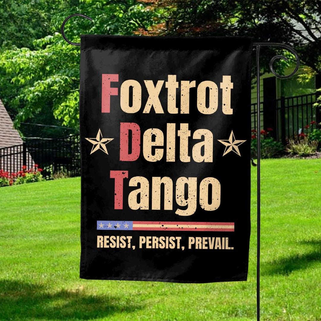 Foxtrot Delta Tango Flag, Subtle Flowers Anti Maga Flag, FDT Flower ...