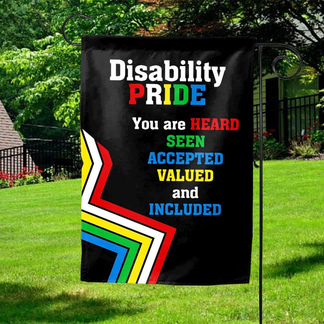 July Disabled Pride Awareness Garden Flag, Disability Pride Month Flag ...