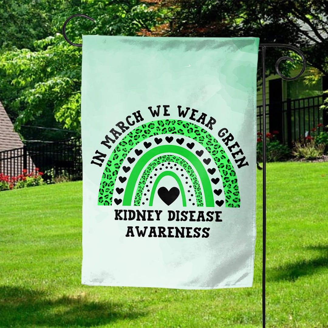 Rainbow Kidney Disease Awareness Garden Flag, Kidney Transplant DOUBLE ...