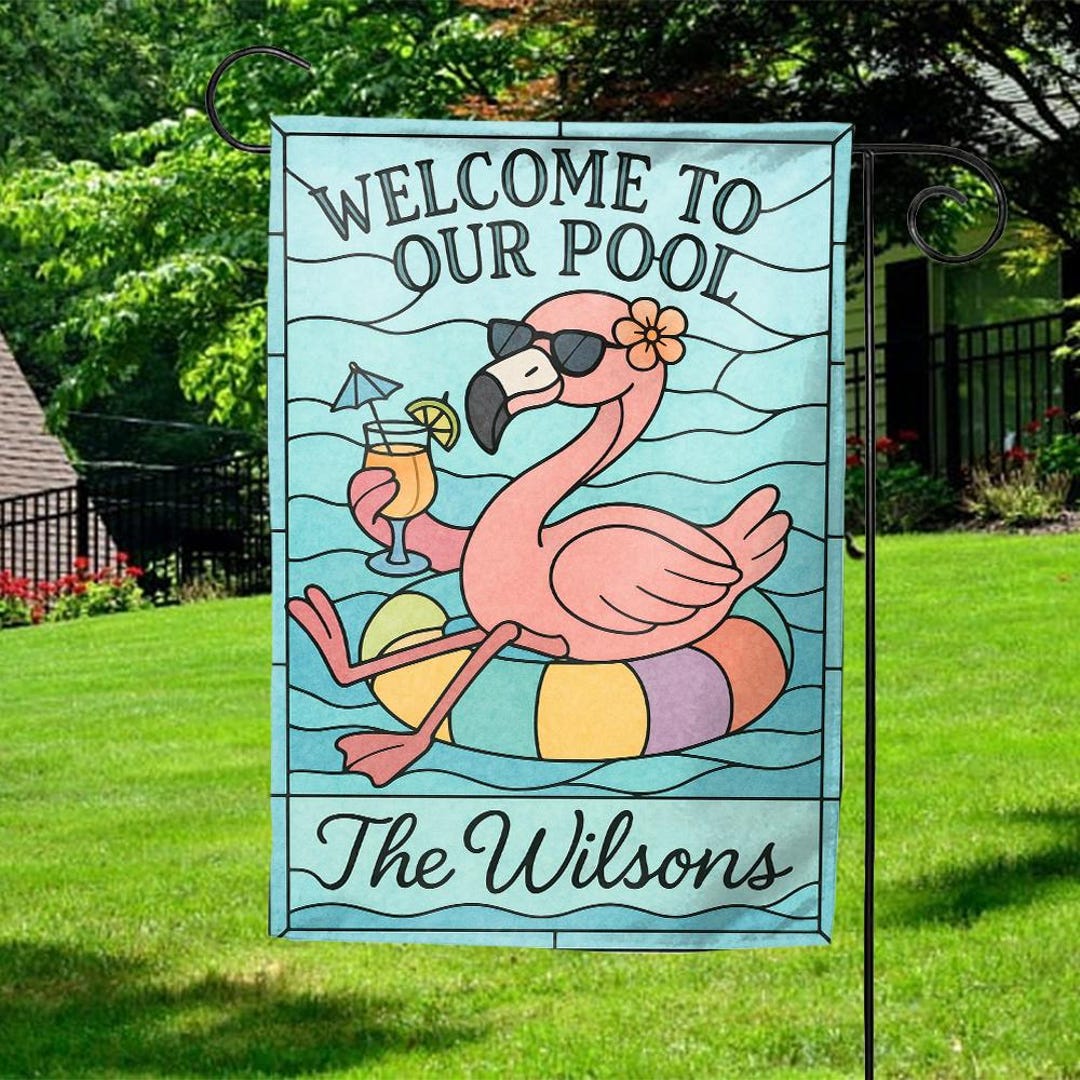 Welcome to Our Pool Flag, Pool House Flag, Pool Garden Flag, Pool Decor ...