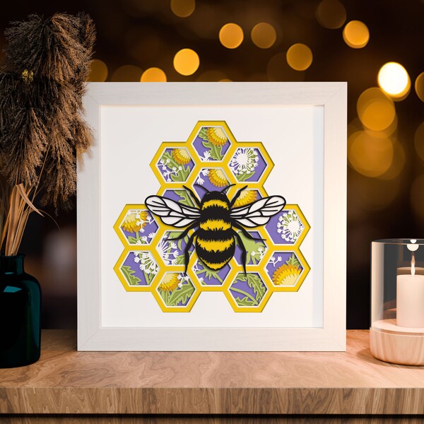 Bee Shadow Box - Etsy