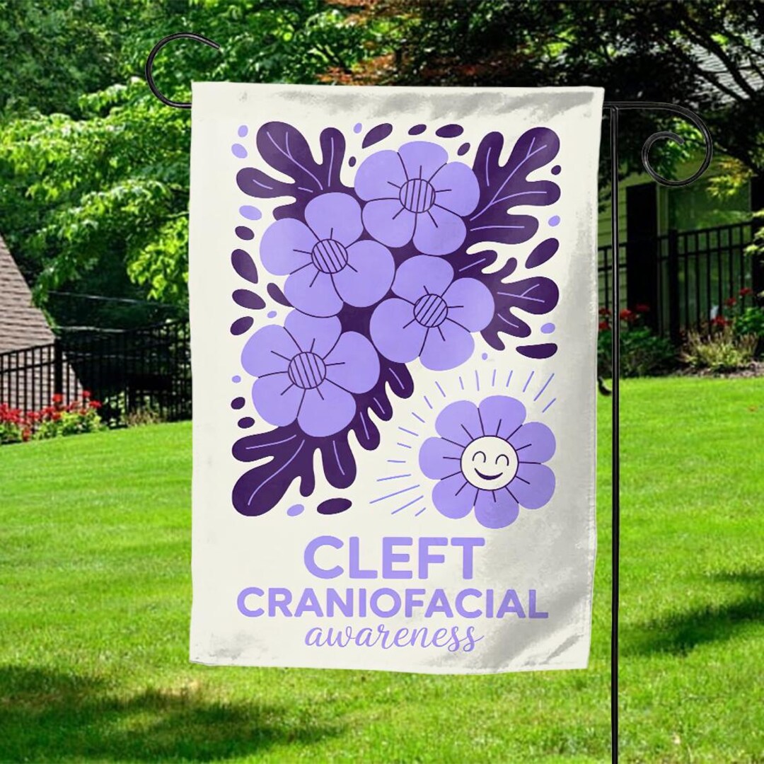 Cleft and Craniofacial Awareness Garden Flag,cleft and Craniofacial ...