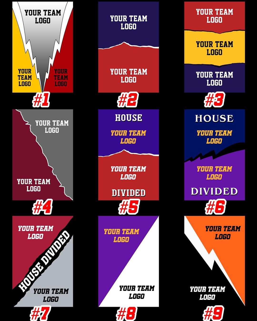 Custom House Divided Flag for Any Teams, Schools or Leagues, Custom ...