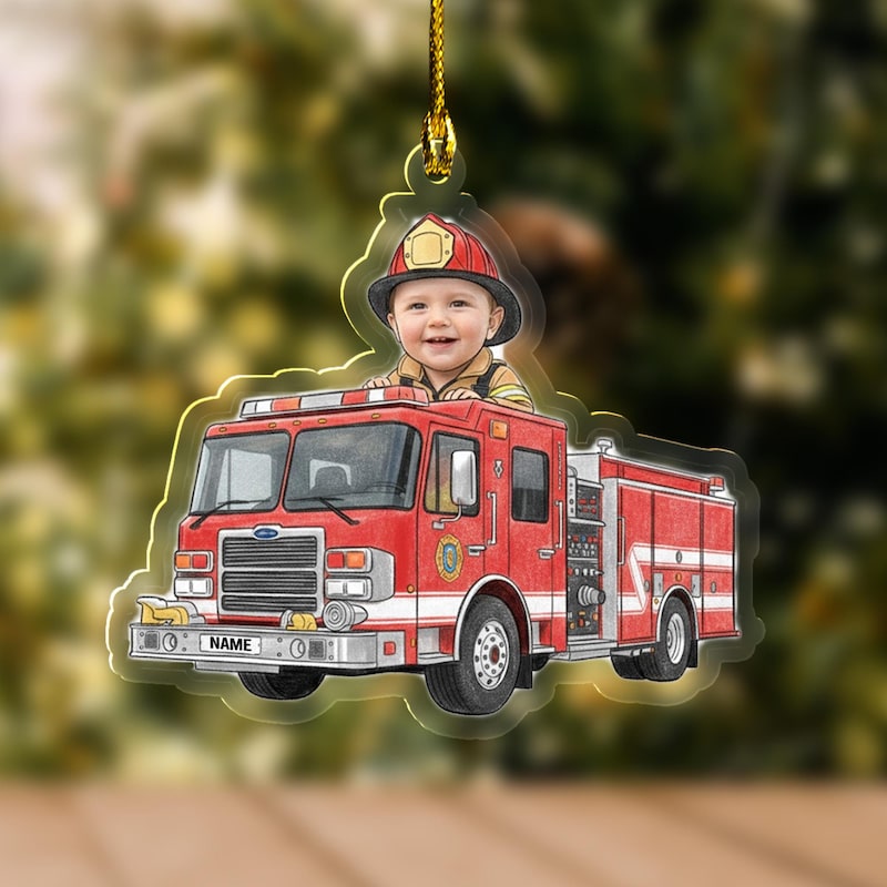 Fire Truck Ornament - Etsy