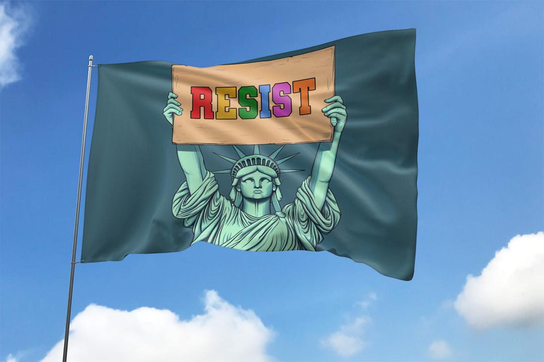Resist Statue of Liberty House Flag, Feminist Pro Choice Statue of ...