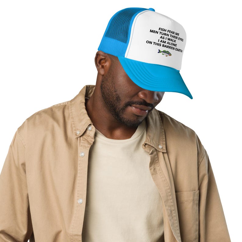 FISH FEAR ME Hat | Webfishing Game Cap - Funny Furry Travel Hat ...