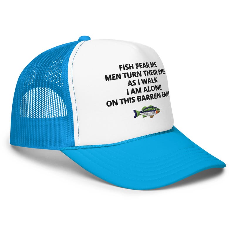FISH FEAR ME Hat | Webfishing Game Cap - Funny Furry Travel Hat ...
