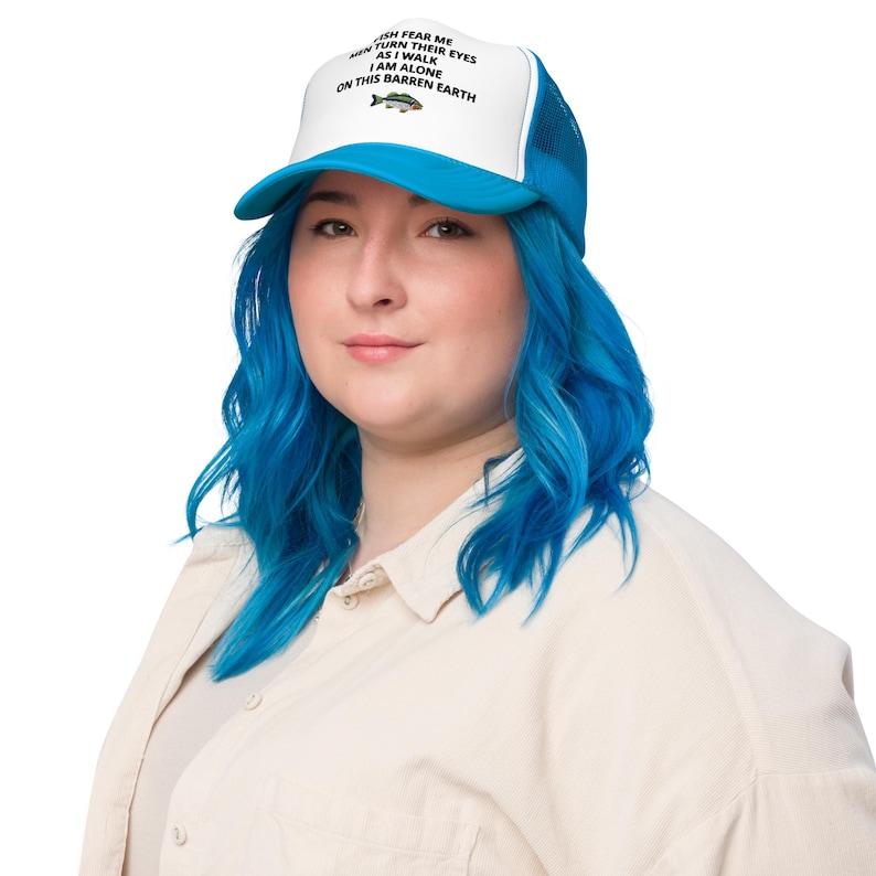 FISH FEAR ME Hat | Webfishing Game Cap - Funny Furry Travel Hat ...