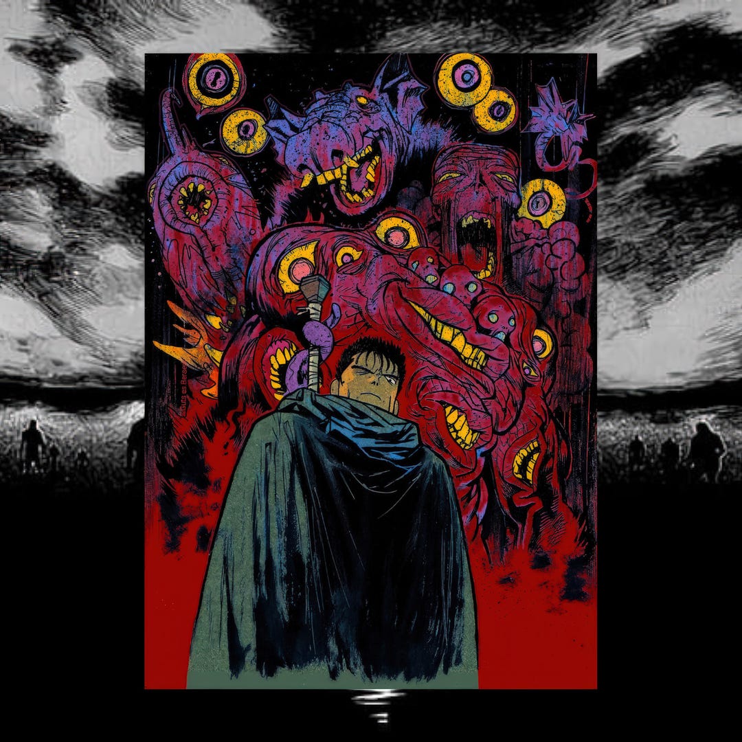 Berserk Poster: Guts & Brand of Sacrifice - Dark Fantasy Wall Art - Etsy