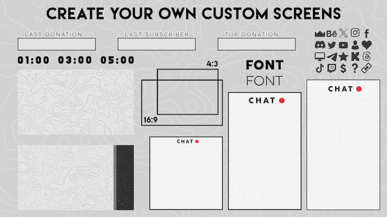 Animated Minimalist Light Stream Overlay Package for Twitch, Youtube ...