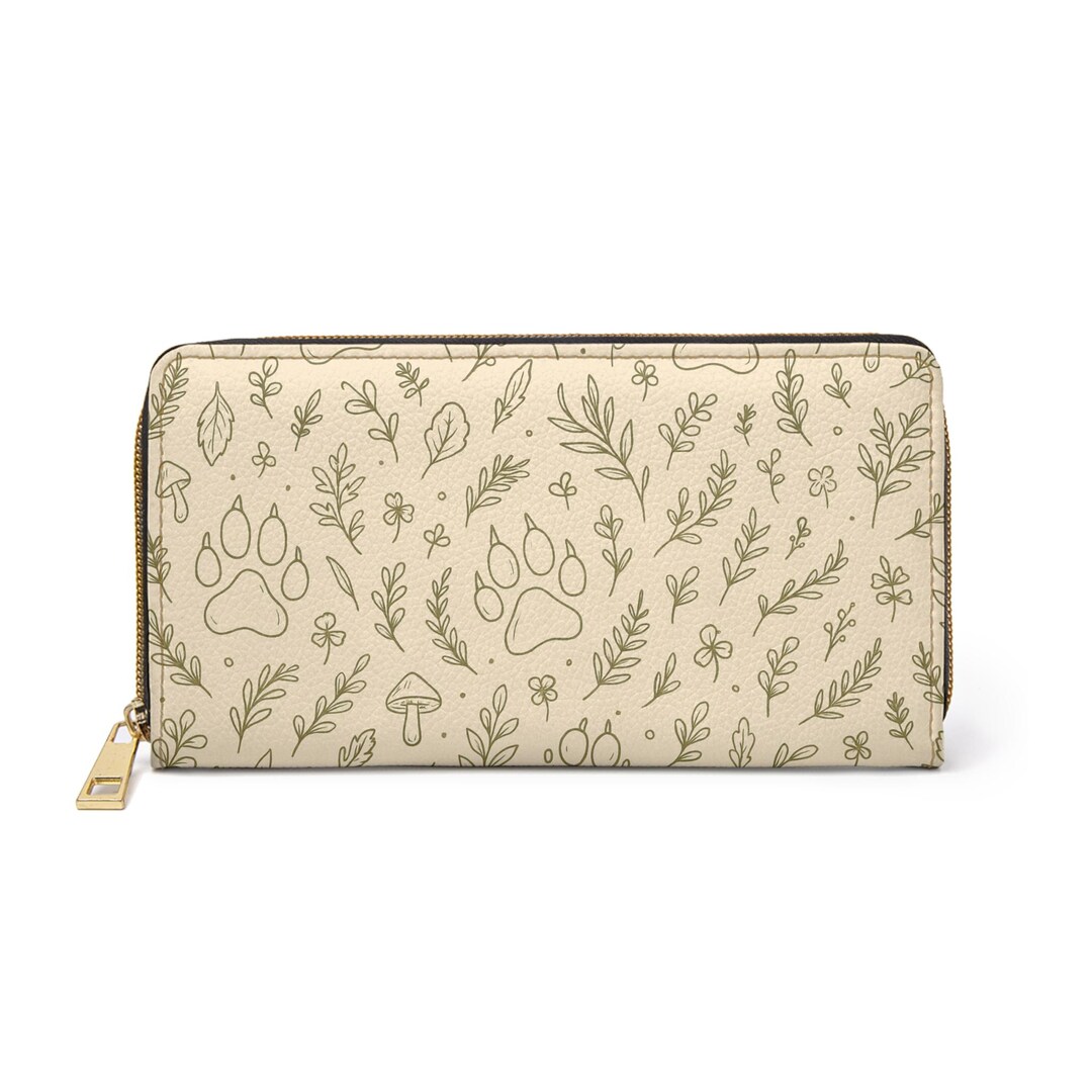 Eco-friendly Wallet, Nature-inspired Pawprint Zipper Wallet ...