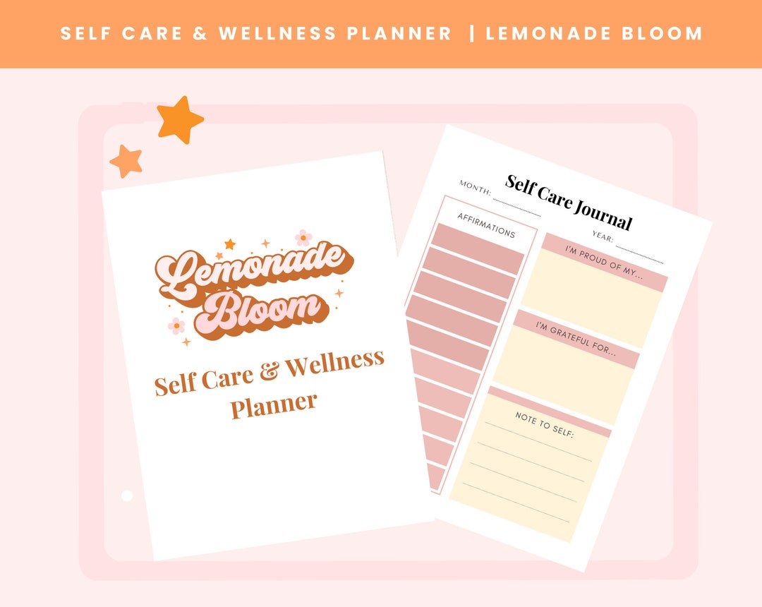 Self-care & Wellness Planner - Empower Your Well-being | Lemonade Bloom ...