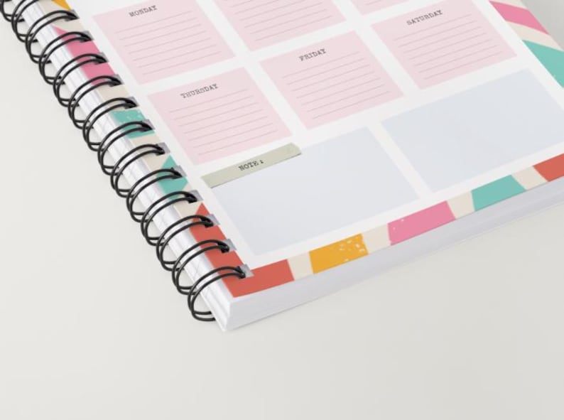 Retro Weekly Planner | Chic Design With Downloadable A4 - Etsy