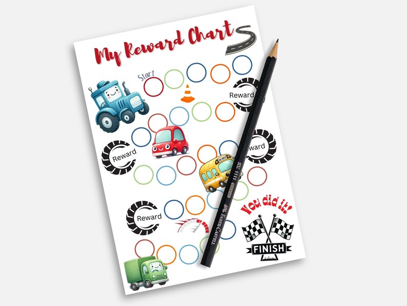 Cars Reward Chart | Reward Chart for Kids | Behaviour Chart | Car ...