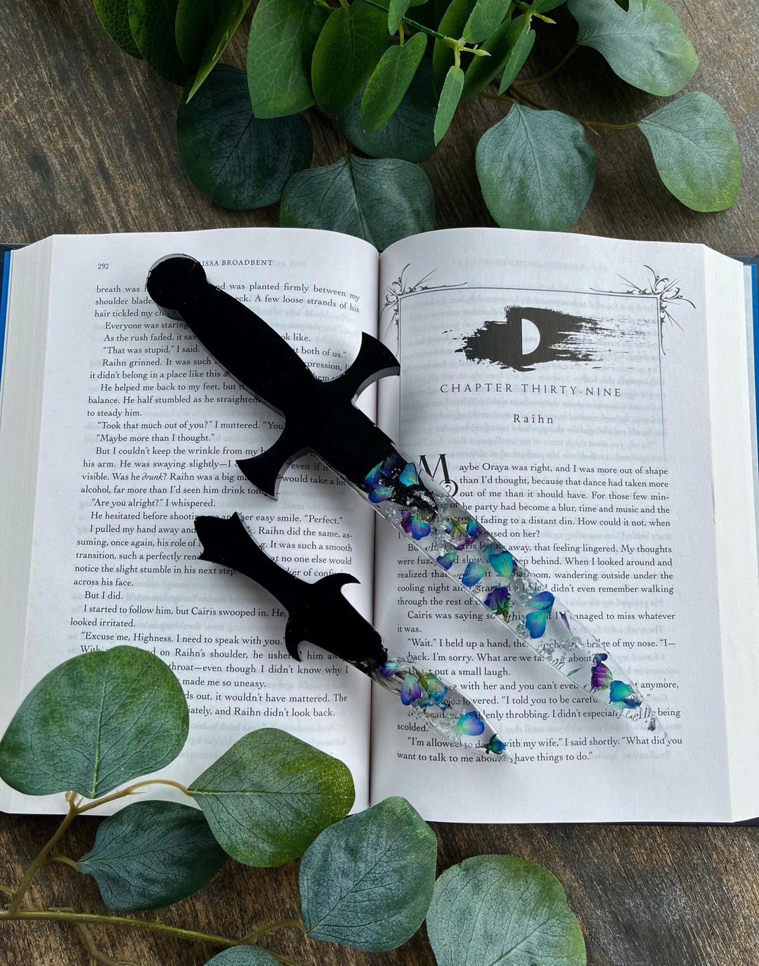 The Serpent and the Wings of Night Inspired Resin Dagger Using Blue ...