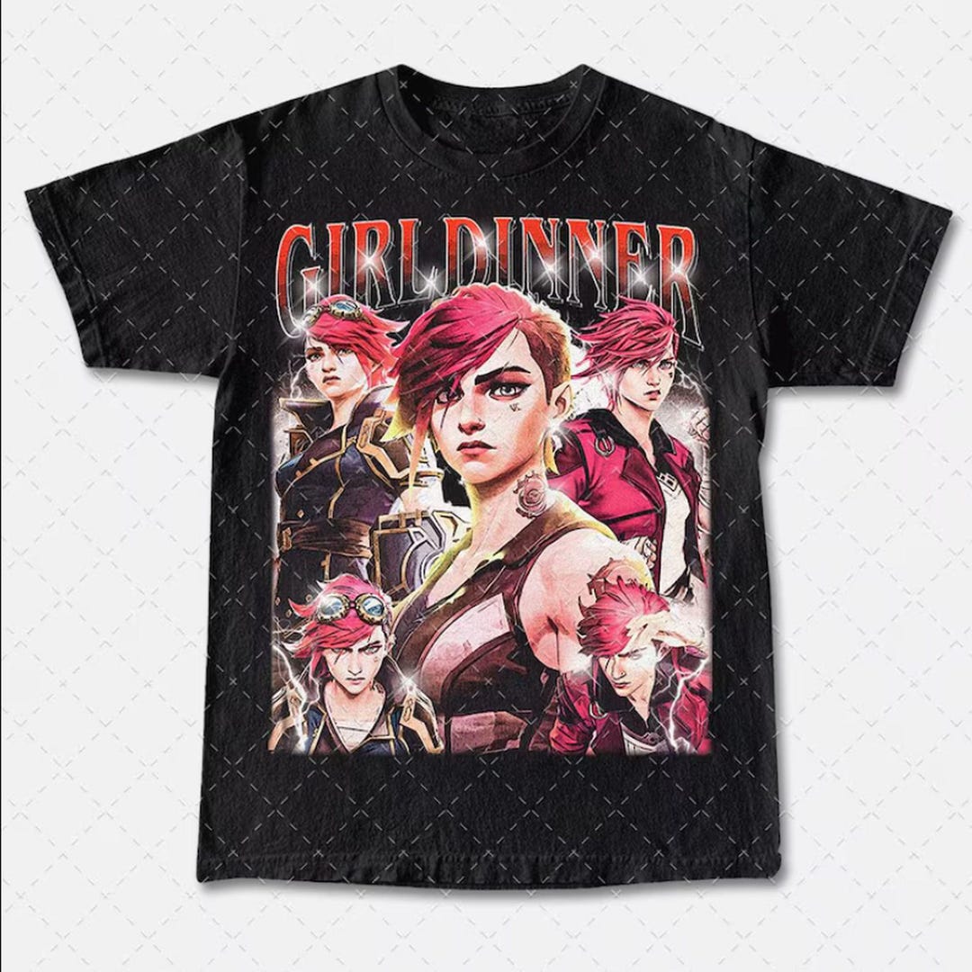 Limited Vi Girl Dinner Arcane Tee, Graphic Tee, Pop Culture Shirt, Vi ...