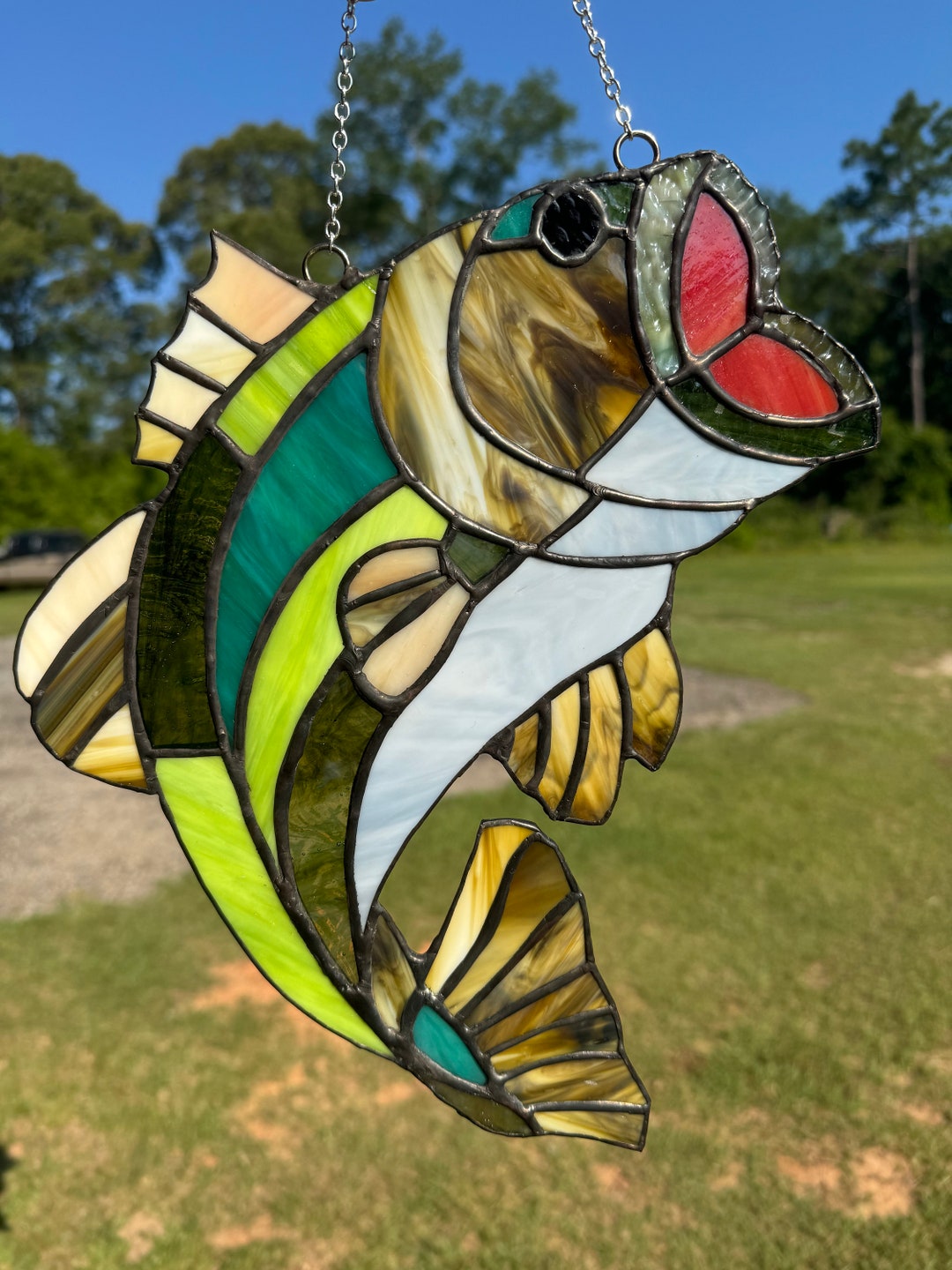 Stained Glass Largemouth Bass - Etsy