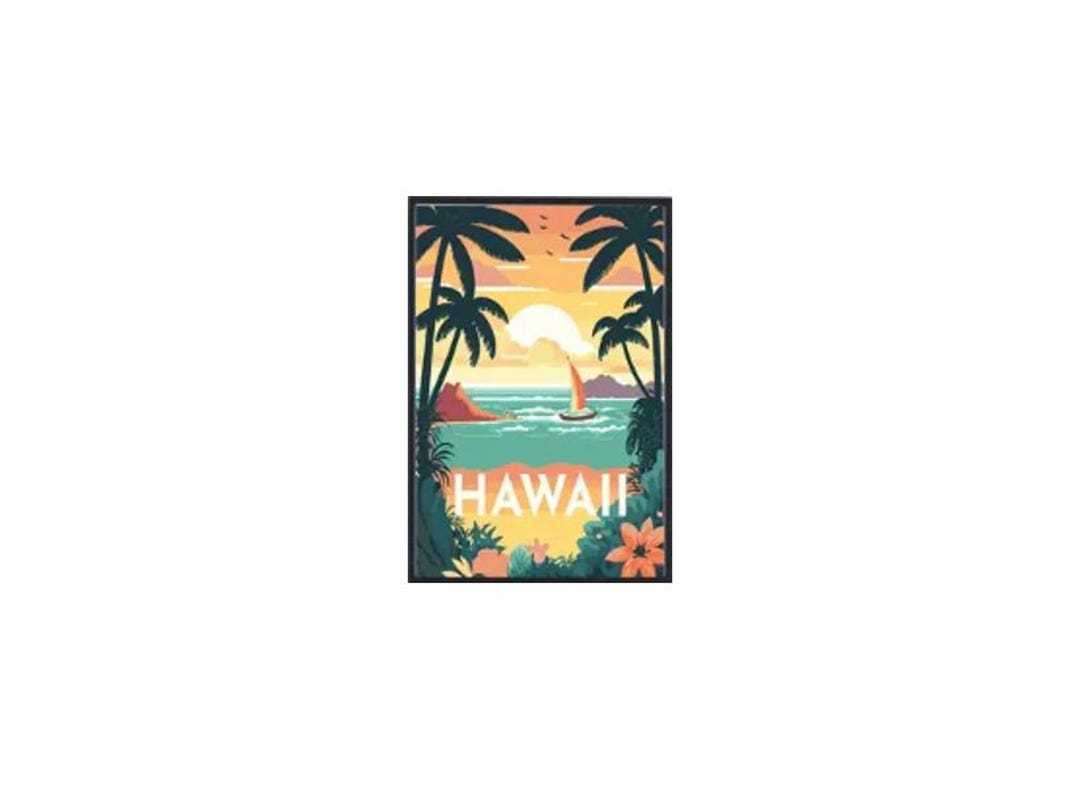 Hawaii Modern Paint by Number Kit for Adults, 20x30cm / 8x12inch, DIY ...