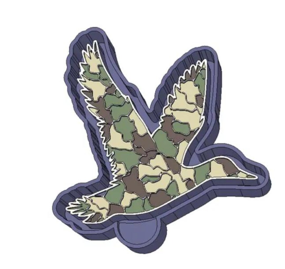 Flying Camo Duck- Freshie Mold, Silicone Molds, Mold for Freshie, Aroma ...