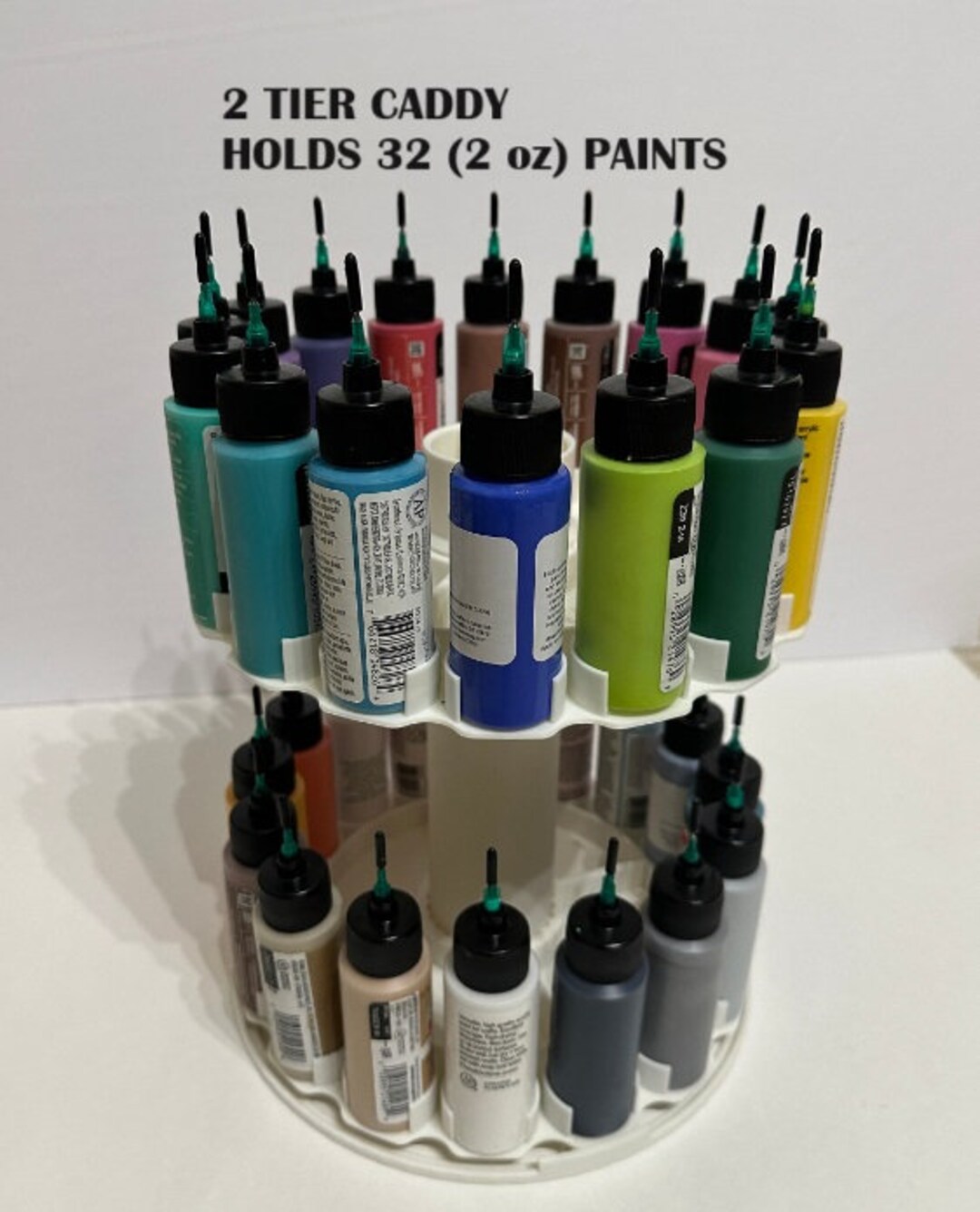 Spinning 2 Oz Paint Bottle Holder and Storage Caddy, Paint Organizer ...