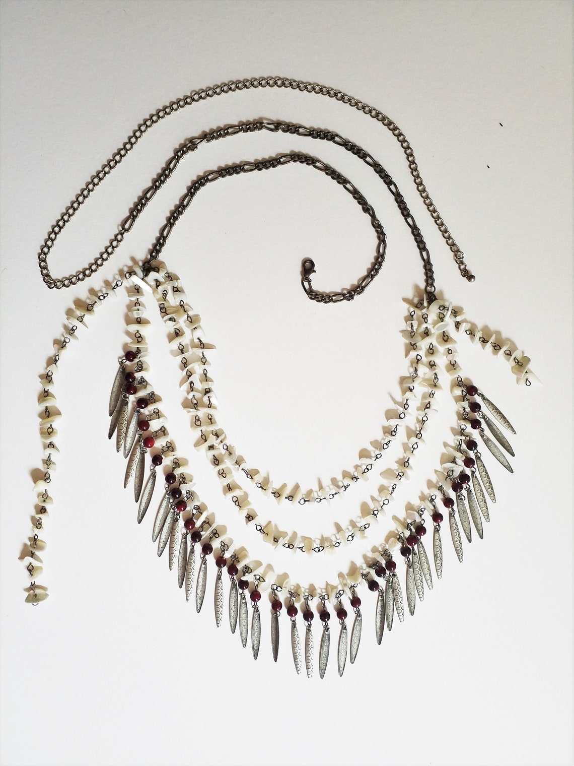 Belly Dance Metal_ Feather Fringe Belt - Etsy