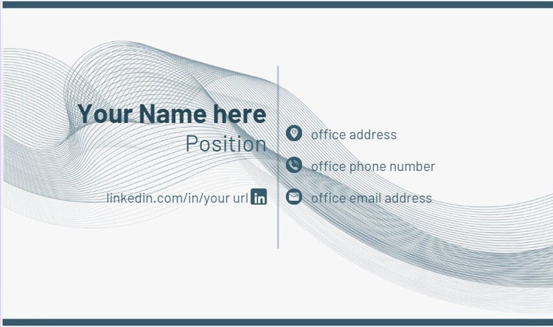 Business Calling Card Editable Template - Etsy