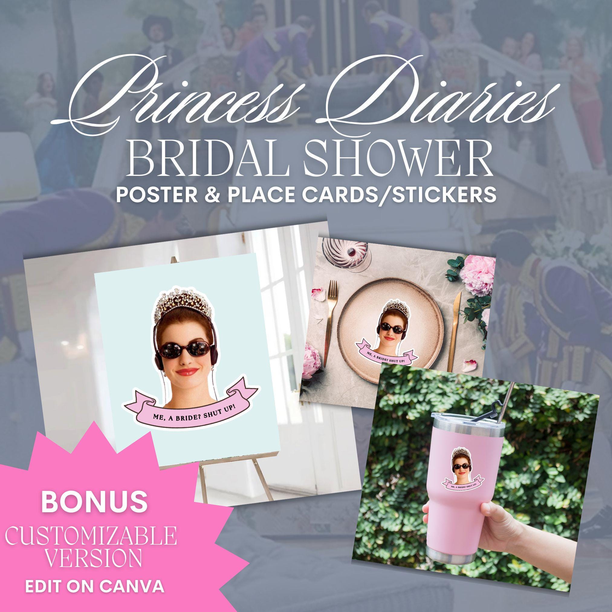 Princess Diaries Bridal Shower Bundle | Poster & Sticker - Etsy