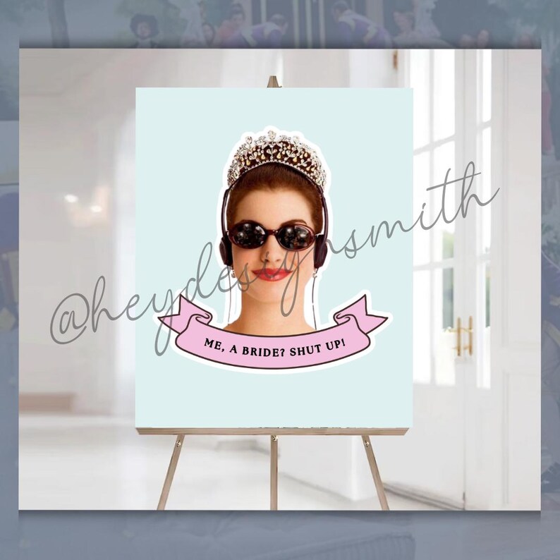 Princess Diaries Bridal Shower Bundle | Poster & Sticker - Etsy