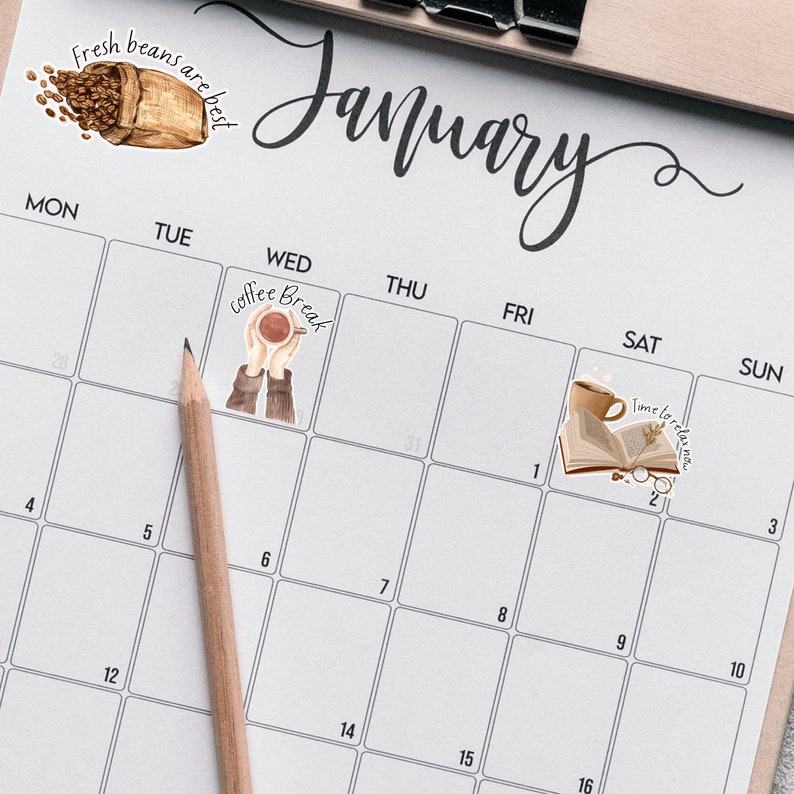 Coffee Clipart PNG Digital Download Coffee Stickers PNG - Etsy