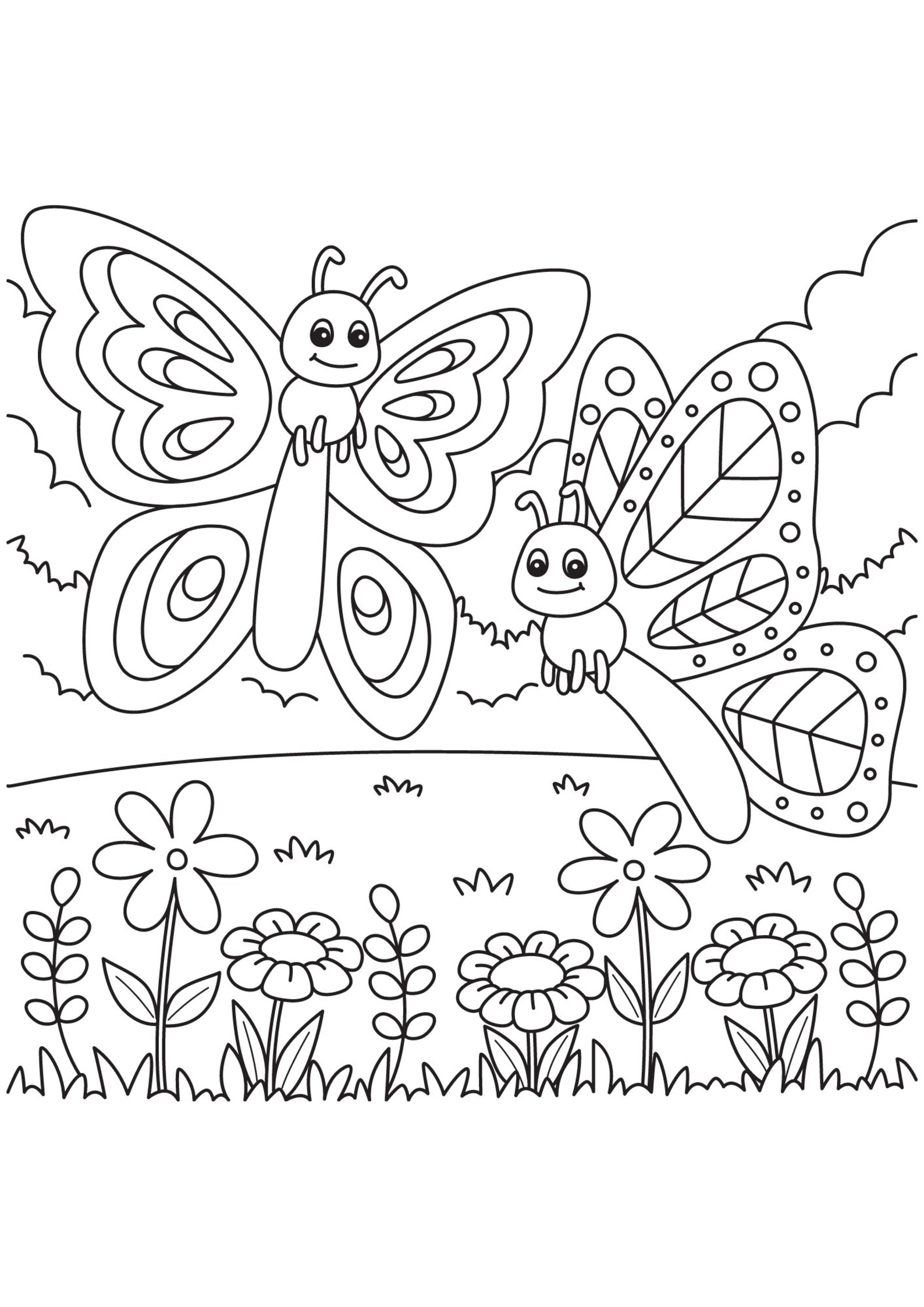 Printable Kids Spring Color Sheets - Digital Download - 8.5x11 - Etsy