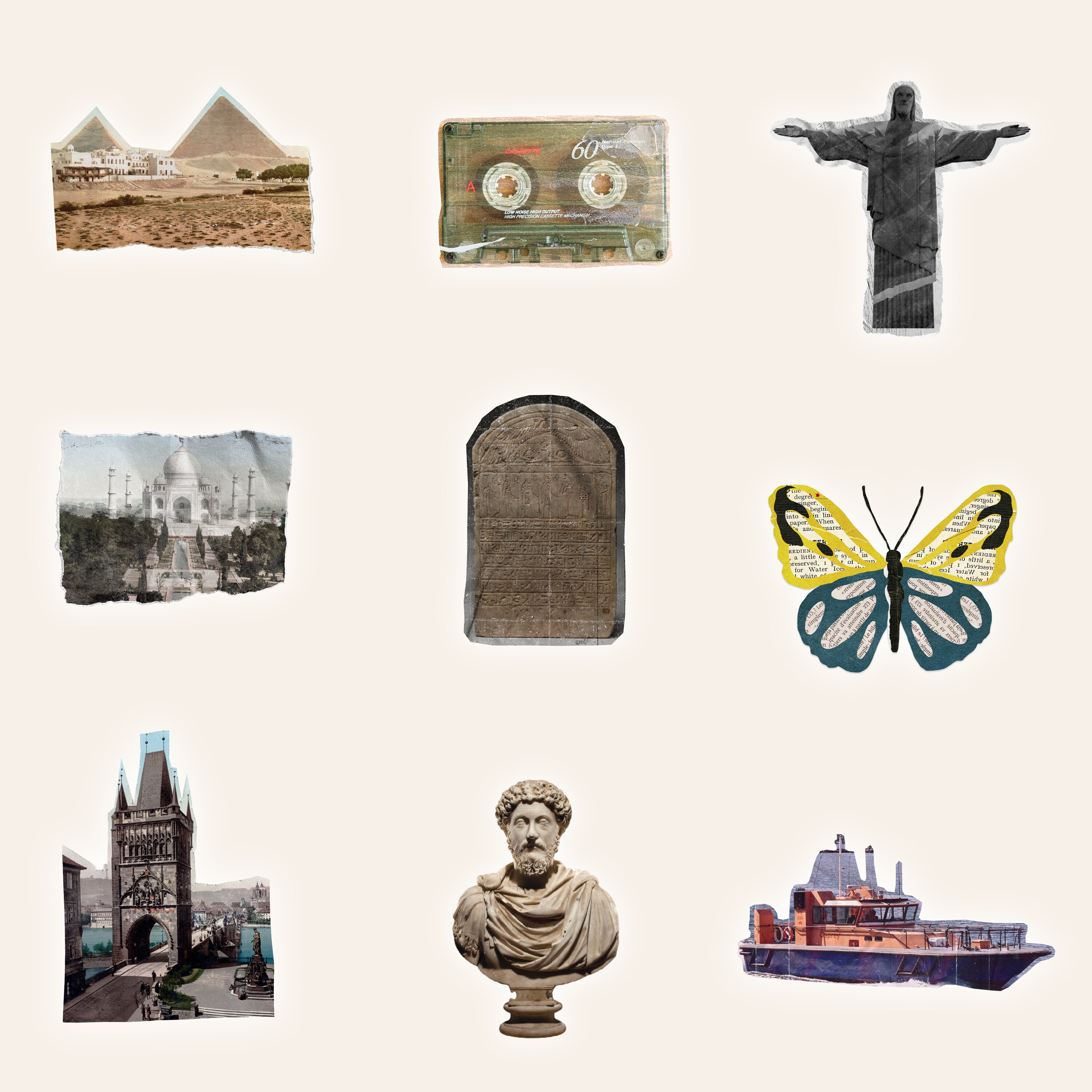 Travel Clipart Set: Adventure Stickers, Scrapbook Graphics (PNG Digital ...