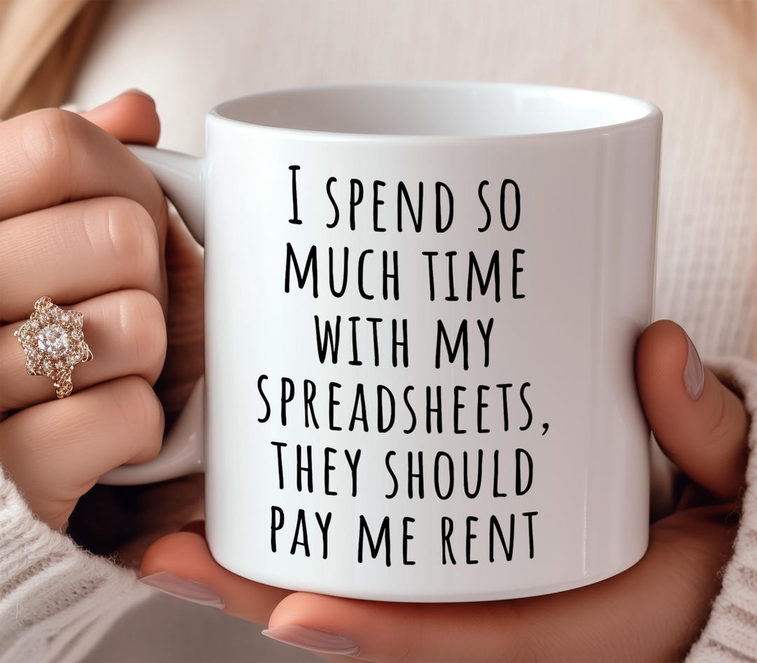 Pay Me Rent Mug, Funny Office Humor Gift for Data Analysts Gift for ...