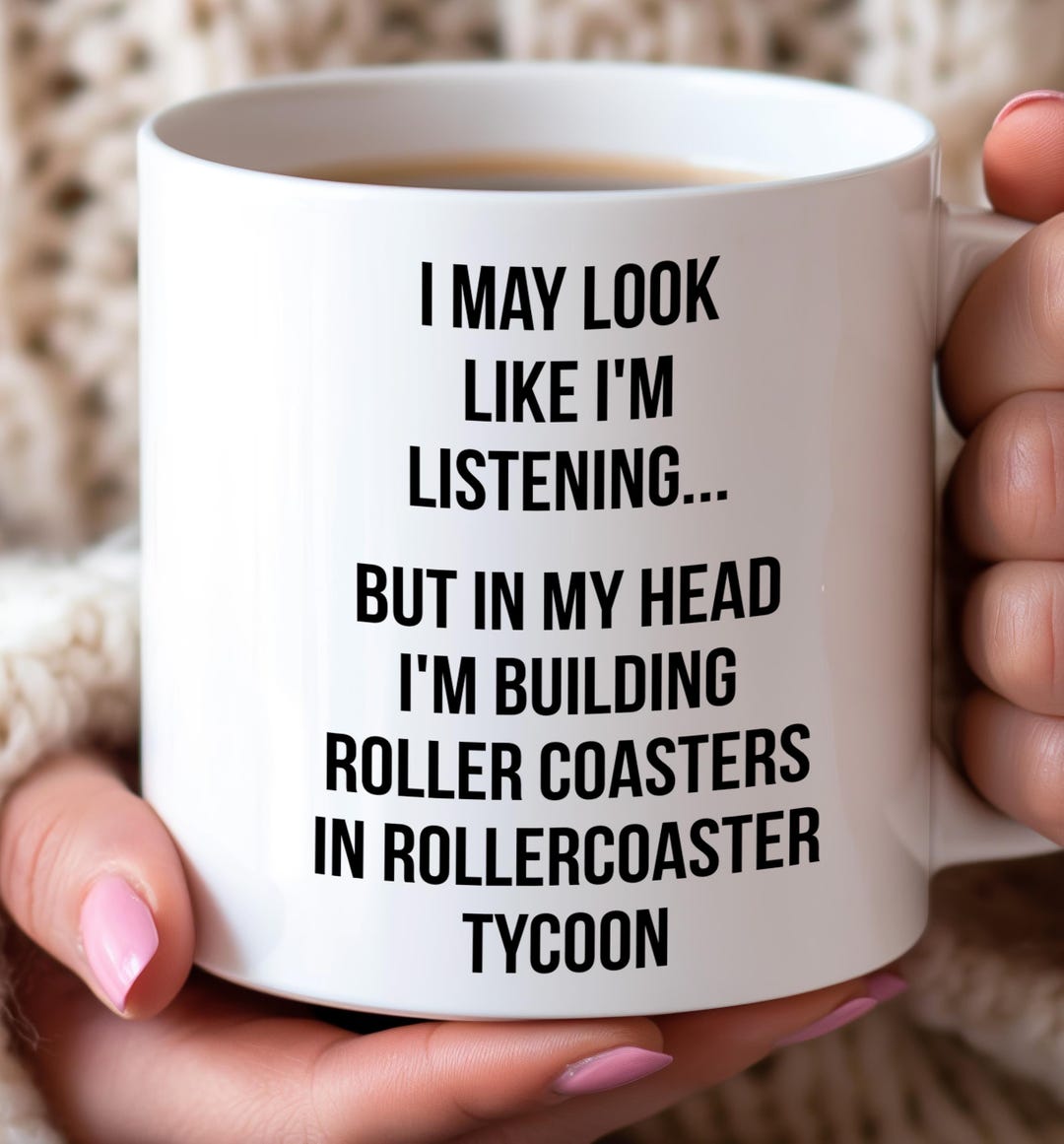 RTC Mug, Rollercoaster Tycoon Gift for Brother, RCT Game, Video Game ...