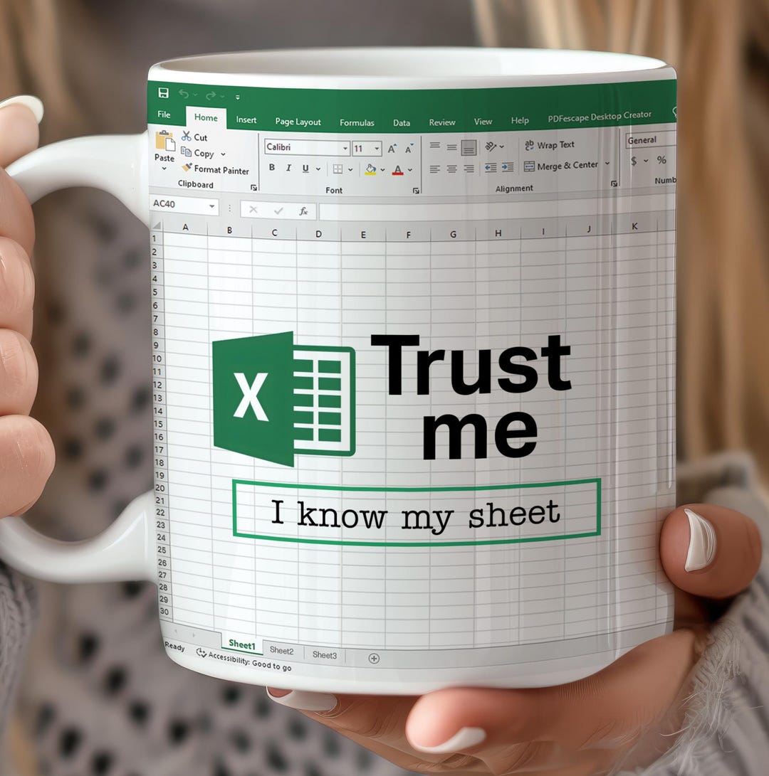 Trust Me Excel Mug, Gift Idea for Colleagues, Office Gift for Boss ...