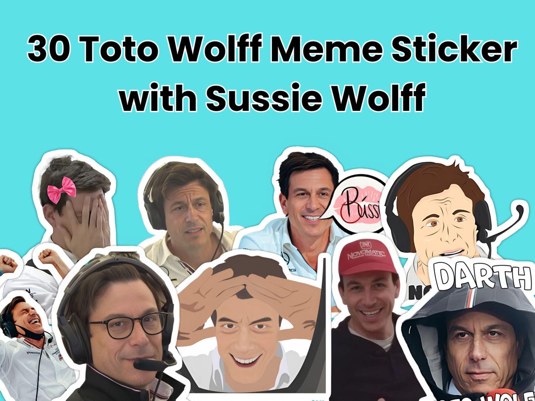 Toto Wolff Stickers | F1 Funny Sticker | Meme Sticker | Mercedes ...