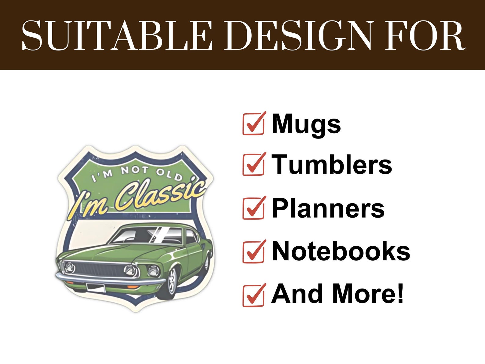 Vintage Car Sticker Pack | Classic Muscle Car Designs (36 Pcs ...