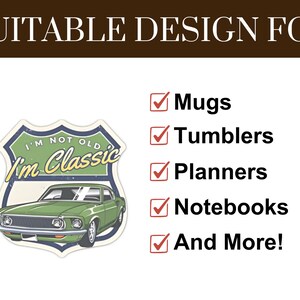 Classic Vintage Car Sticker Pack | Retro Car Sticker Pack | Old Money ...