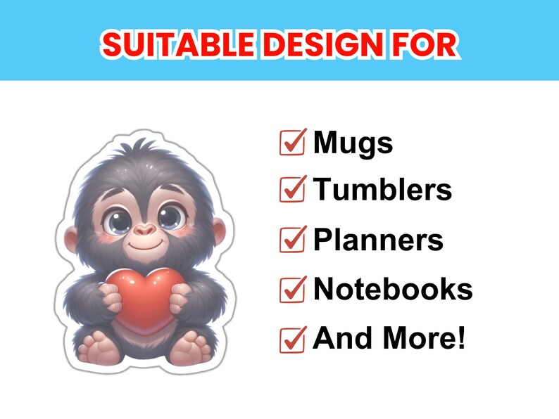 56 Set Cute King Kong Sticker Bundle | EDITABLE With PNG and SVG | King ...